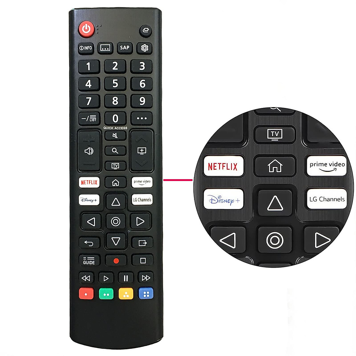 Universal Replacement Remote Control AKB76037601 Compatible for All LG TV LED OLED LCD Webos 4K 8K UHD HDTV HDR Smart TV with LG Channels, Disney Plus, Netflix, Buttons