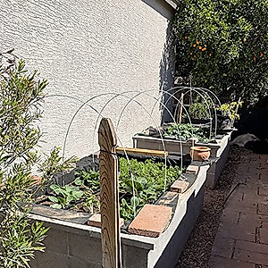 Garden Hoops Kit with Plant Covers Freeze Protection, Greenhouse Hoops Garden Cover for Raised Beds
