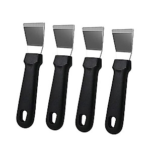 PRETYZOOM 4pcs Cleaning Blade Tools Razor Floor Scraper Tile Floor Scrapers Glue Tile Adhesive Removal Paint Squeegee Jar Opener Tool Floor Tile Cleaning Scraper Cement Stainless Steel Black