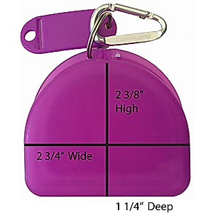 Zumoe Lacrosse Mouthguard Case Retainer Case - Lacrosse Sticks (Purple)