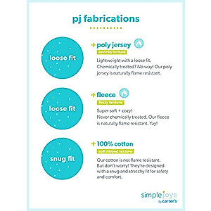 Simple Joys by Carter's Baby 3-Piece Snug-fit Cotton Holiday Pajama Set, Red Stripe/White Hearts, 18 Months