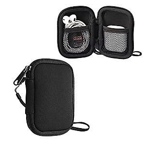 kwmobile Neoprene Case Compatible with in-Ear Headphones - 2.3 x 3.5 inches (6 x 9 cm) Case with Zip - Black