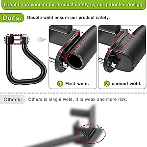 SELEWARE Solid Dip Bar Attachment for 2" x 2" with 1/2" Hole Power Cage Squat Rack, Set of 2 Dip Bar Multi-Grip Handles for Strength Training