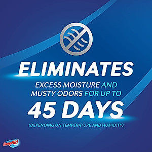 DampRid Refill Bag, 42 oz., 4-Pack - Fragrance Free Moisture Absorbers for Rooms with Excess Humidity, Long-Lasting, Inhibits Mold & Mildew