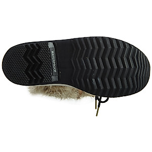 Womens Sorel Joan of Arctic Faux Fur Cuff Warm Winter Waterproof Boots - Black/Quarry - 10