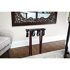 Wholesale Hotel Products Compact Metal Luggage Rack, Brown Powder Coat Finish, No Assembly Required