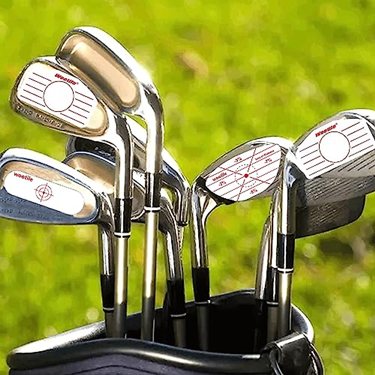 Golf Driver Impact Tape Labels 180Pcs Golf Impact Stickers Golf Clubs Labels for Swing Training Irons and Woods Iron Ball Hitting Recorder Standard Irons Woods Sticker,Training Aids for Swing Practice