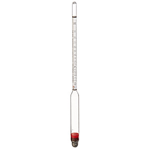Glass Alcoholmeter/Hydrometer, Proof and Tralles
