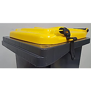 SafeWaste Multi-fit Lid Latch Auto-Release Rubber Trash Can Lid Latch, Stops Wind Blowing lid Open, Stops Animals accessing Contents, Automatically Releases When Collected