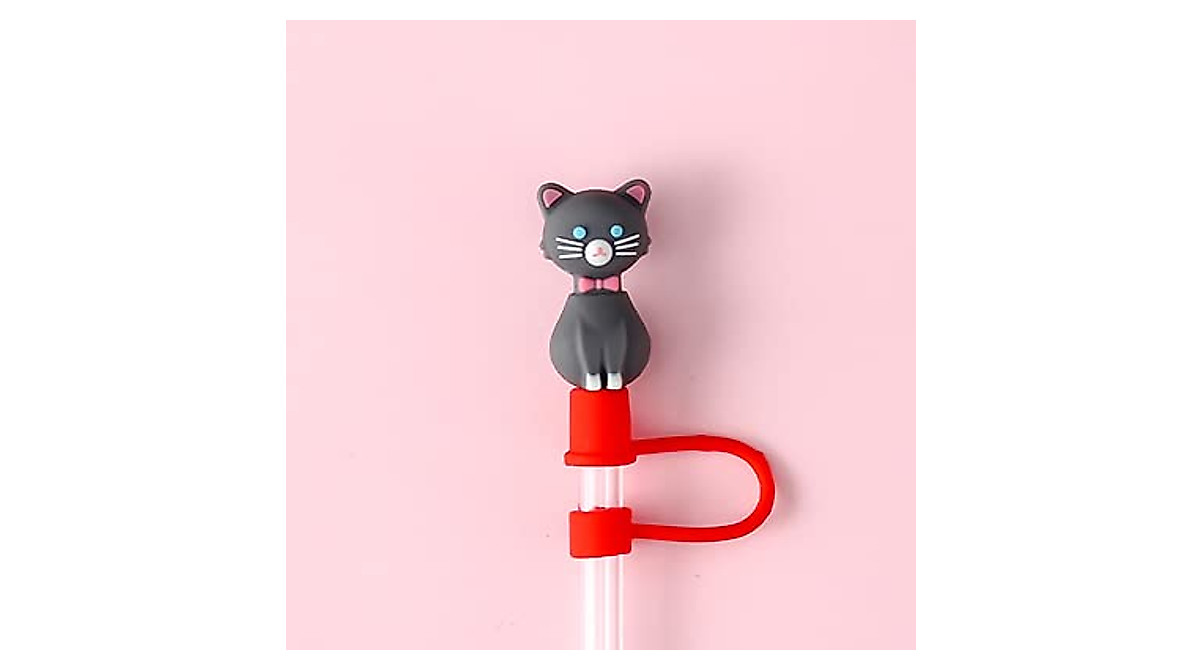 Beyonday Cute Animals Silicone Straw Plug - Reusable & Safe