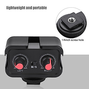 Camera Mixer Dslr Mixer o Camera Mixer o Camera Mixer WSV2 2 Channel Universal Microphone o Adapter Mixer with 3.5mm Inputs for DSLR Cameras