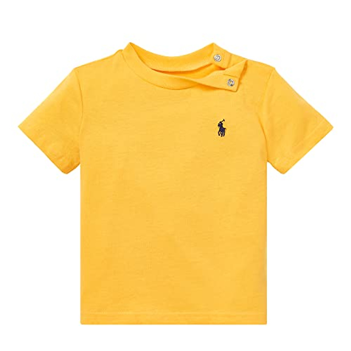Polo Ralph Lauren Baby Boy's Short Sleeve Crewneck Tee (Yellow, 12 Months)
