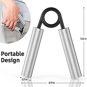 ZEAGUS Grip Strength Trainer 4 Pack,50LB-200LB Metal Hand Grip Strengthener,Non-Slip Heavy-Duty Forearm Exerciser,Hand Gripper for Muscle Building and Hand Rehabilitation Exercising