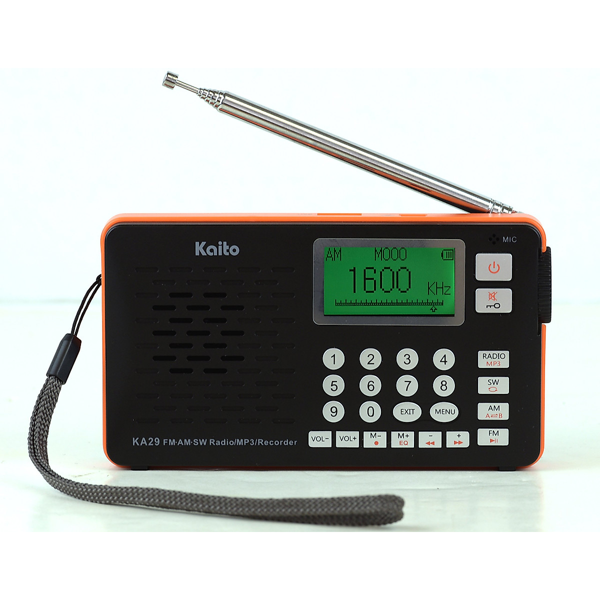 Kaito KA29 All in one World Receiver, with Recorder, AM FM SW Radio and MP3 Player(Black)