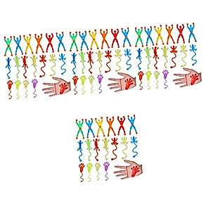 NUOBESTY 240 pcs Stretchable Hands Game Frogs Tricky Crawlers Climbers Flying Wall Funny New Children Man Spider Toys Including Christmas Party Elastic Boys Sticky Girls Fun Crawler