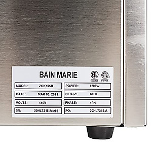 Hakka 20" x 12" Full Size Electric Countertop Food Warmer - 120V, 1200W