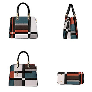TIBES Handbags for Women Ladies Tote Shoulder Bags Satchel Top Handle Satchel Purse Bag in Pretty Color Combination