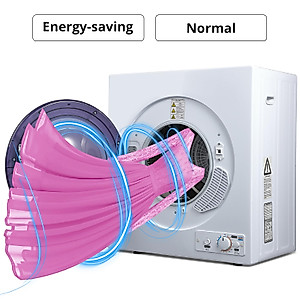 SXYCMY Portable Clothes Dryer, Laundry Dryer Machine 2.65 cu. ft. Compact Dryers, 1400W Front Load Tumble Stainless Steel Electric Dryers Machine with Stainless Steel Tub & Easy Control Knob, 110V