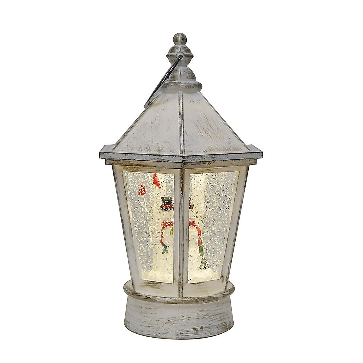 Kurt Adler 9-Inch Battery-Operated LED Snowman Scene Musical Table Piece with Motion