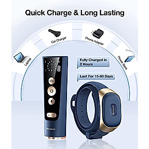 Bousnic Dog Training Collar - Shock Collar for Large Medium Dogs (15-140Lbs) with 2000ft Remote Waterproof Rechargeable E-Collar with Beep Vibration Safe Shock Modes, No Prongs No Shock for Optional