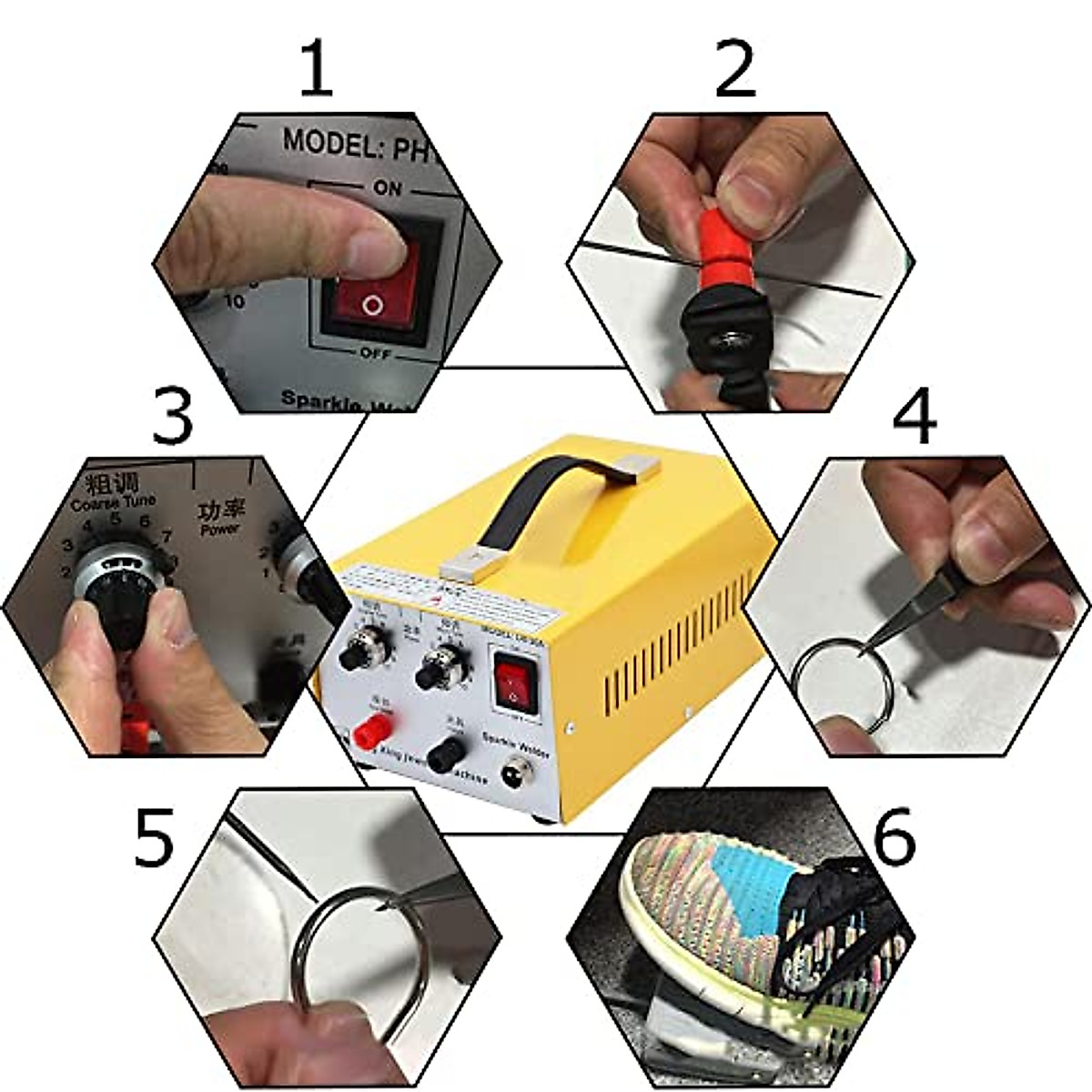 BaiLiWang Automatic Spot Welder,Jewelry Welding Machine,Electric 30A Pulse Sparking Spot Welder Jewelry Tool with Foot Pedal for Platinum,Gold,Silver and Steel