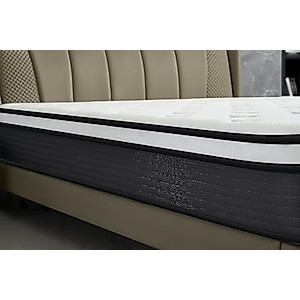 US Pride Furniture Premium 10 Inch Queen Hybrid Mattress, Medium Firmness, Enhanced Lumbar Support, Pillow Top Comfort, and Hypoallergenic Design, Bed in a Box