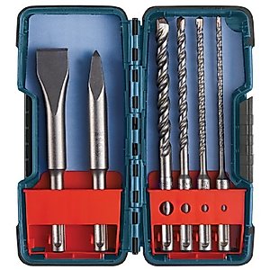 BOSCH (Universally Compatible Accessory) HCST006 6-Piece SDS-Plus Shank Chisel and Carbide Masonry Trade Set