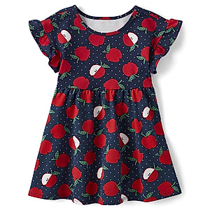 The Children's Place,and Toddler Short Sleeve Fashion Dress,Tidal,5T