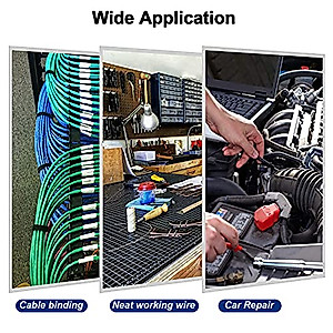 50 Pack Cable Zip Ties, 8 Inch Nylon Push Mount Self Locking Cable Ties for Indoor Wire Tying-Black