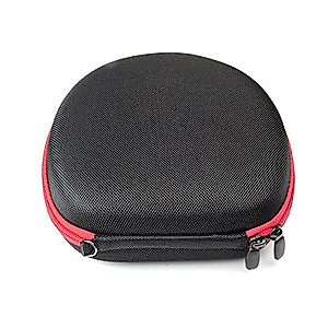 Headset Case for VXi BlueParrott B450-XT, B450-XT -204010-C, B350-XT, B250-XTS, C400-XT, Mesh pocket for cable, amplifier and other accessories, detachable wrist strap for easy carry, Black + red zip
