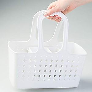 iDesign College Essential for Dorm Room, Communal and Shared Bathroom, The Orbz Collection, Set of 1, White