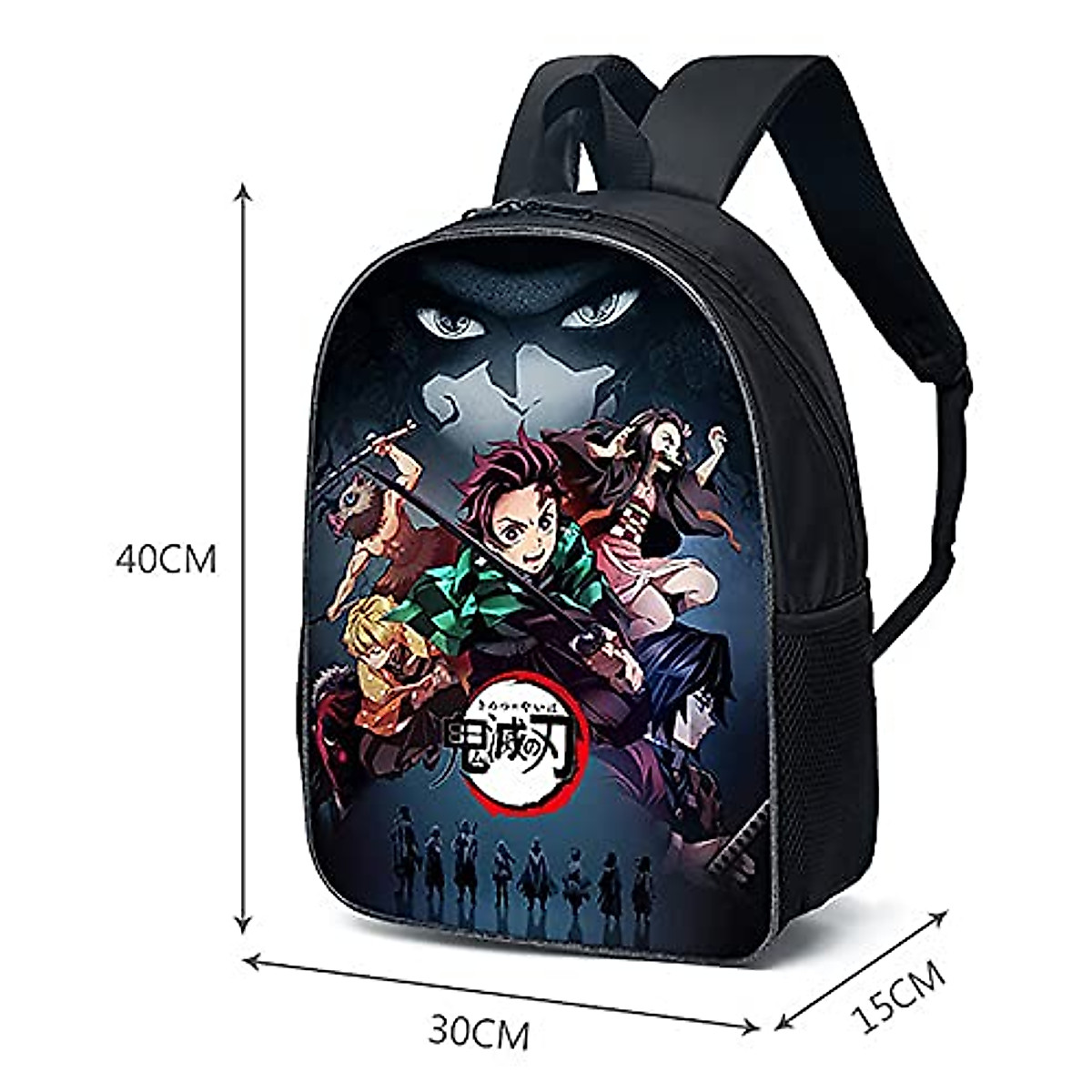 Demon Slayer Backpack Teens Anime laptop School Knapsack Toddler Travel Bag Outdoor Set of 3 (Style 10)