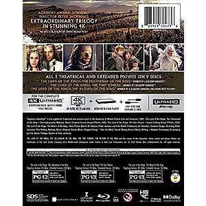 The Lord of the Rings: The Motion Picture Trilogy (Extended & Theatrical)(4K Ultra HD)