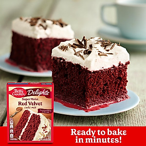 Betty Crocker Delights Super Moist Red Velvet Cake Mix, 13.25 oz. (Pack of 12)