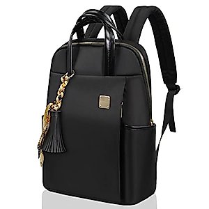 Laptop Backpack Purse 14 to 15.6 Inch 16 for Women Mini Small Computer Case Business Work Commuter Teacher Girl Cute College Fashion Carry on Airplane Travel Essentials Accessories Black Laptop Bag