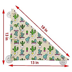 2 Pack Reptile Hammock with Small Pillow Swing Hanging Bed Lounger Ladder with Adhesive Hooks and Suction Hook for Lizard Leopard Gecko Bearded Dragon