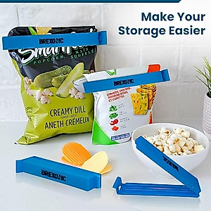 Fresh Finest Plastic Chip Clips Bag Sealing Clips for Food and Snack Storage Set of 12 (4.3 Inches)