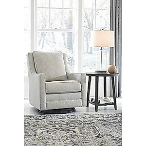 Signature Design by Ashley Kambria Contemporary Swivel Glider Nursery Accent Chair, Gray