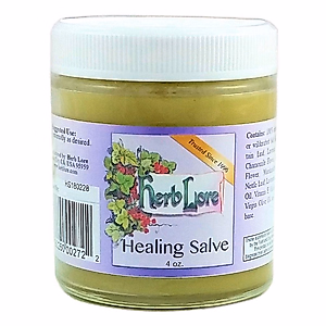 Herb Lore Healing Salve 4 oz - Natural Baby Diaper Rash Ointment with Calendula, Supports Healing of Drool Rash, Eczema & Cradle Cap