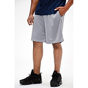 DEVOPS Men's 2-Pack Mesh Athletic Workout Basketball Running Mesh Shorts with Pockets