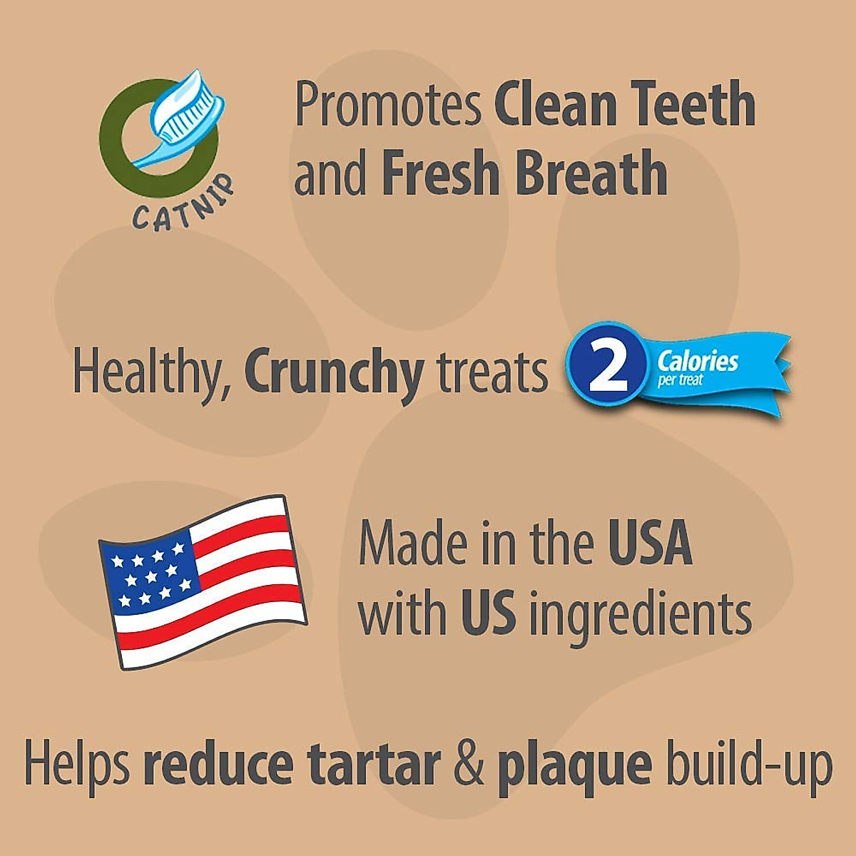 Emerald Pet 6 Pack of Catnip Feline Dental Treats, 3 Ounces Each, Grain-Free Cat Treats Made in The USA