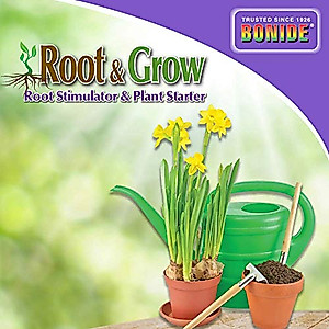 Bonide Garden Rich Root & Grow Root Stimulator & Plant Starter, 128 oz Concentrate 4-10-3 Fertilizer for Transplanting
