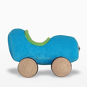YOTTOY Richard Scarry Collection | Huckle Cat Soft Toy with Busytown Blue Car - 2 in 1 Toy