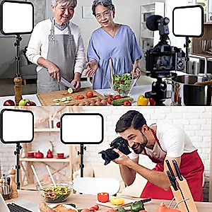 LED Video Lighting Kit 2 Pack, 45W LED Video Light Panel Studio Photography Light with 70.8" Tripod, Bi-Color 3200K–7500K, 8 Scene Lighting Effects, for Photography, Live Streaming, Video Conferencing