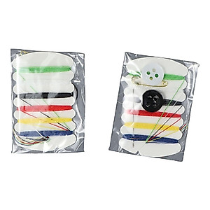 HomeSoGood 100Sets Mini Travel Sewing Sets with Needles,Thread,Buttons and Pins for Hotel and Travel Essentials (6 Colors)