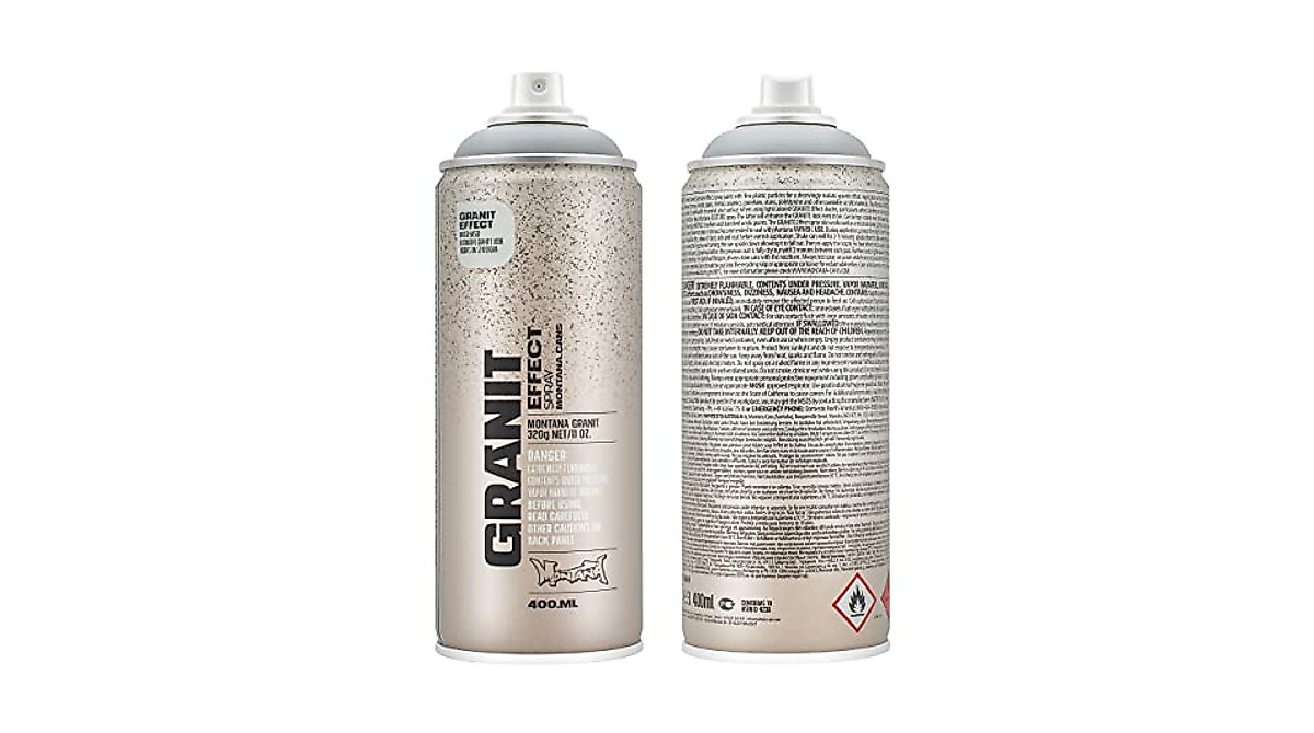 Montana Cans GRANIT EFFECT Spray Paint in Light Grey | Realistic Texture