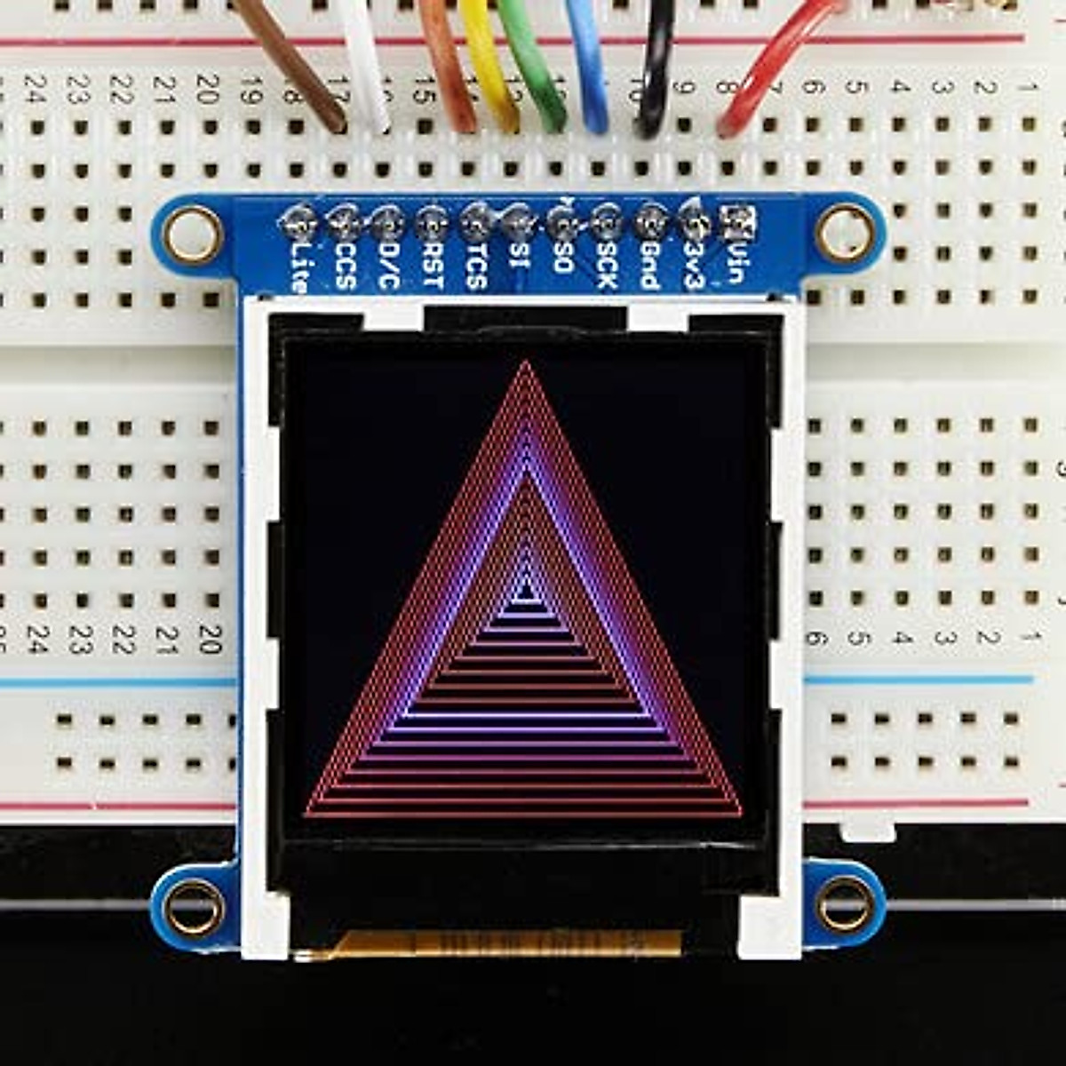 Adafruit 1.44" Color TFT LCD Display with MicroSD Card breakout [ADA2088]