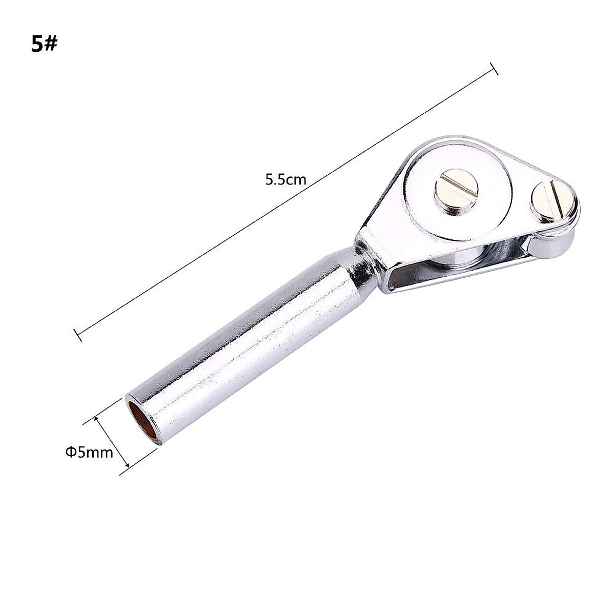 Keenso Fishing Rod Tip, 5/6/7/8mm Roller Rod Tip Stainless Steel Fishing Trolling Tackle Accessory for Sea Boat Fishing Trolling(8#)