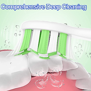 Replacement Toothbrush Heads for Phillips Sonicare,Brush Heads Compatible with DiamondClean 4100 5100 W2 HX6064 and All Snap-On System Toothbrush Handles,8 PCS,White