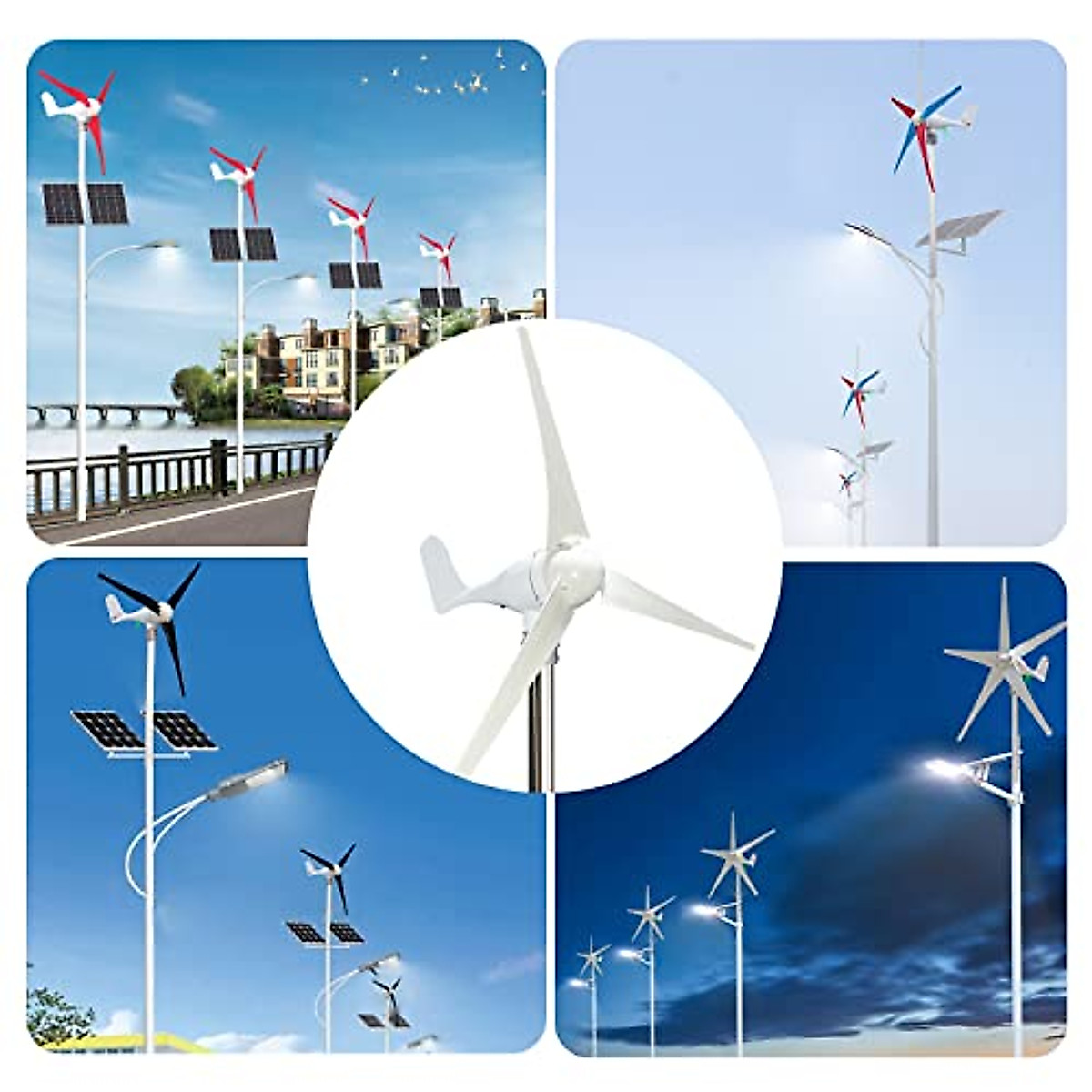 Mars Rock 22.83" 58CM Length White Color High Strength Carbon Fibers Wind Blade Nylon Fiber Wind Turbine Blade for DIY Horizontal Wind Turbine Generator Windmill Assembling